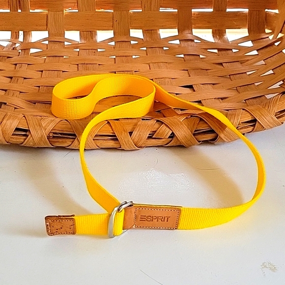 Esprit | Accessories | 8s Esprit Belt Bright Yellow Cotton Canvas Weave ...